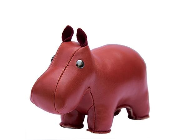 Züny Flodhest mørkerød - Baby - Züny læderdyr - Design Og Handelshuset