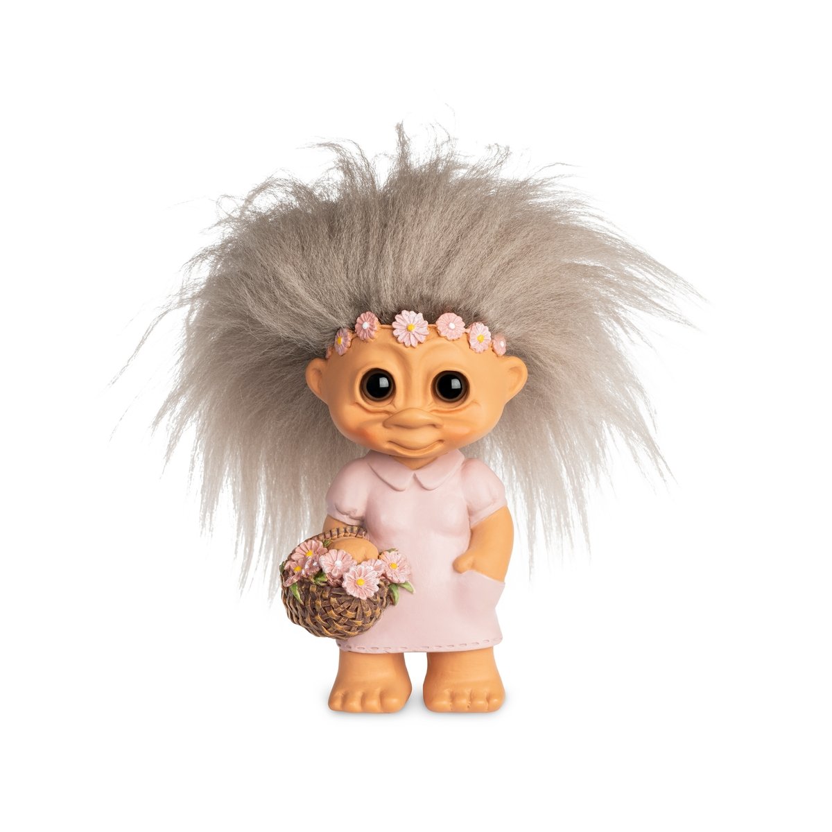Gjøl Trold - Lykke trold 9 cm - Sød Blomsterpige