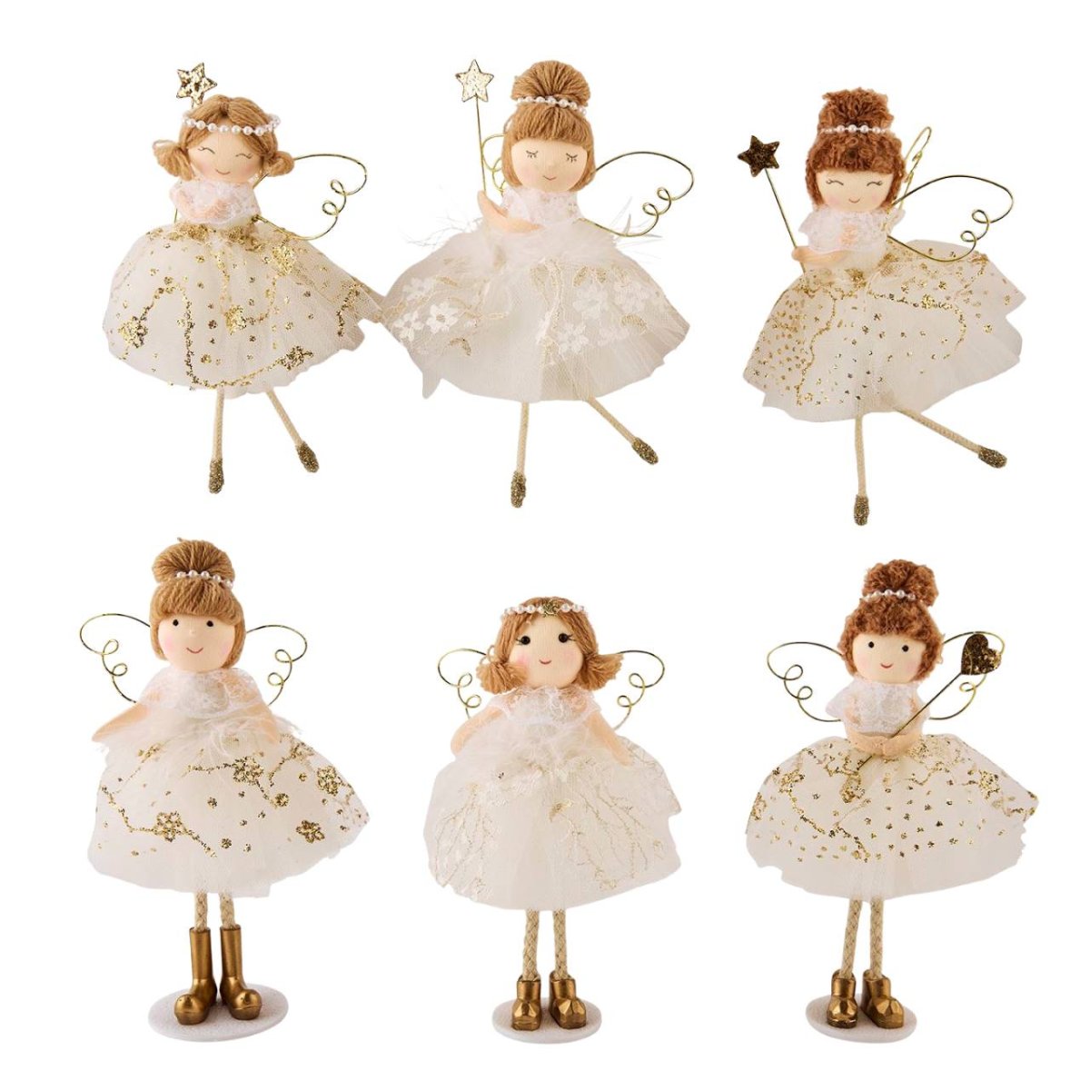 Engle – Engle med tyl skørter sæt 6 stk. |Se Design og handelshuset