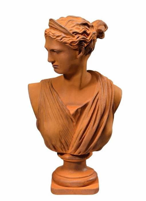 Byste havefigur │Klassisk kvinde buste havefigur H30 cm. Bestil her