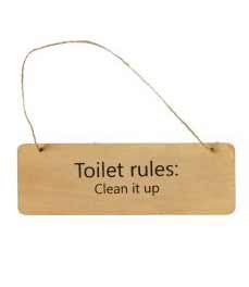 Skilt - Toilet rules, Clean it up - Boligindretning - Design Og ...